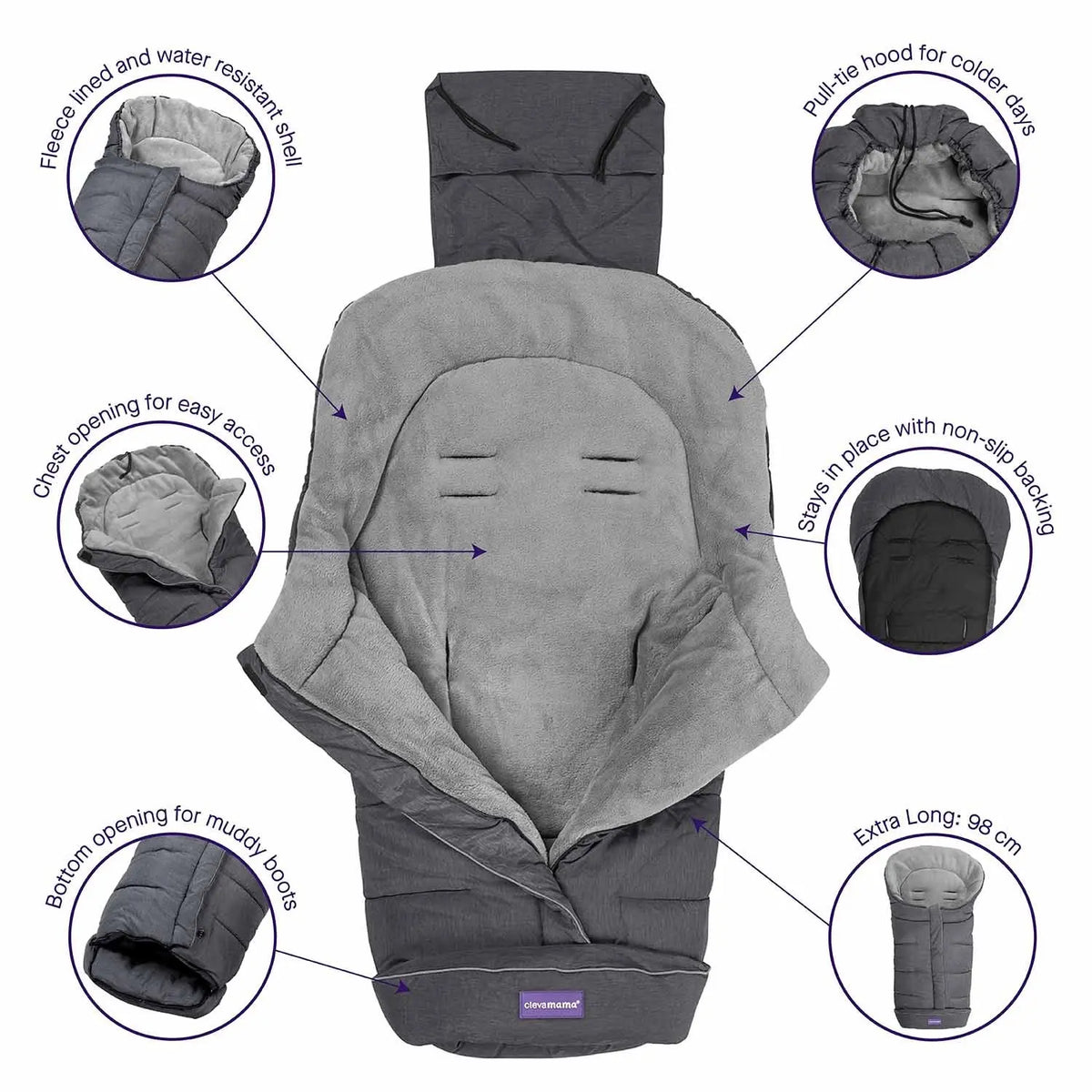 Universal Footmuff Fits All Strollers | ClevaMama